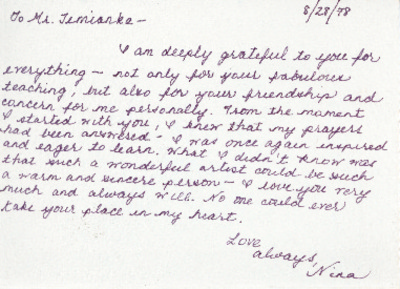 "Henri Temianka Correspondence; (bodnar)" by Nina Bodnar